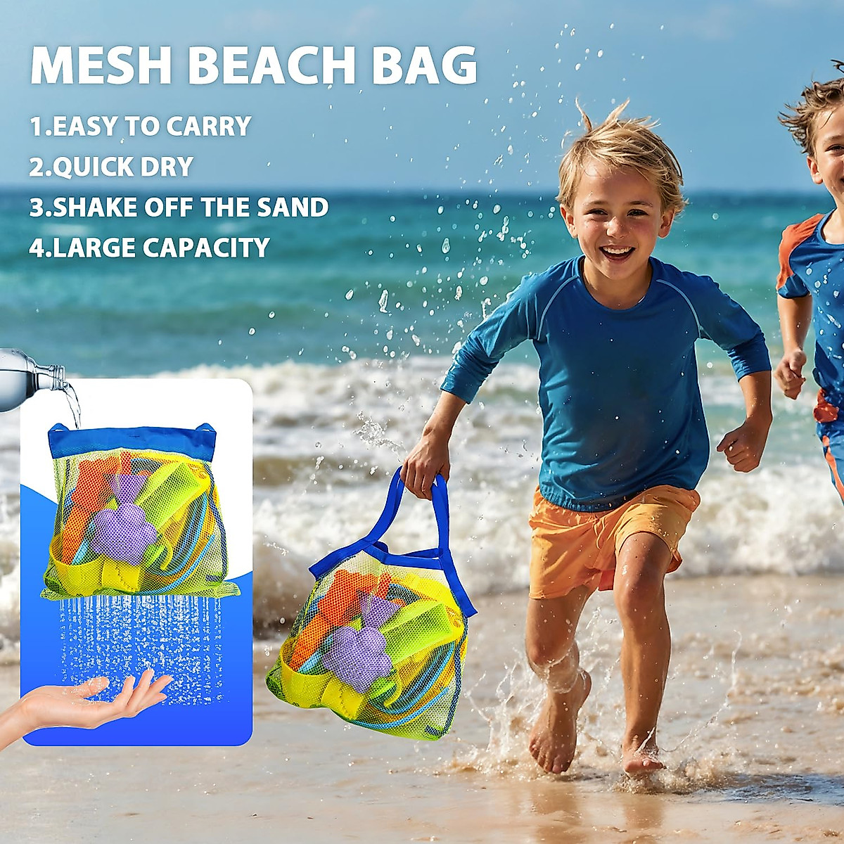 TOY Life Beach Toys for Kids Ages 4-8, Sand Toys for Toddlers 1-3, Beach Toys for Toddlers 1-3, Kids Beach Toys for Kids Ages 8-12, Sandbox Toys, Sand Castle Building Kit, Sand Toys for Kids Ages 4-8