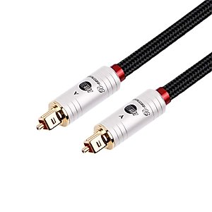 BOAACOUSTIC JIB HiFi Fiber Optical Audio Cable, Toslink Cable Male to Male (S/PDIF) - 6ft/2M