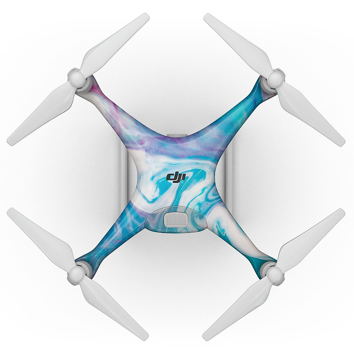 Design Skinz Design Skinz Marbleized Blue Paradise V45 Full-Body Wrap Decal Skin-Kit Compatible with The Drone DJI Inspire 2