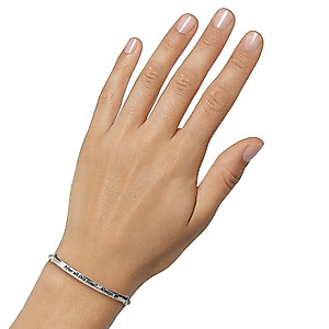 Harry Potter Snape's Love Always Bar Lariat Bracelet, Silver Plated, 8.5"