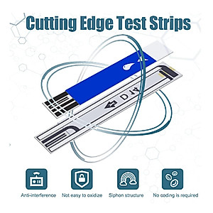 IKZA G-666BS Blood Glucose Test Strips, Include 100 Diabetes Blood Test Strips and 100 Lancets Compatible G-666B, Pain Reduction Design, Glucometer Accessories, Glucose Meter Test Strips for Home Use