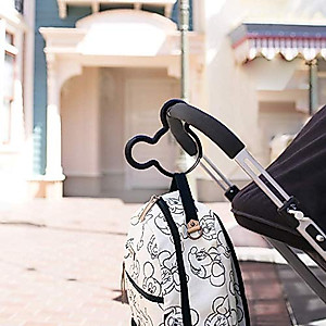 Petunia Pickle Bottom Mickey Mouse Stroller Hook | Rose Gold | For all strollers or shopping carts | For carrying diaper bags, book bags, and purses | Disney Fun