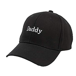 Foetest Cap Adjustable Baseball Cap Daddy Hat Headdress Dad-Cap Hat Sunhat Hip-Hop Flat Snapback Black