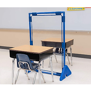 Children's Factory Rectangle PlayPanel, Kids Room Divider Panel, Classroom Partitions, Free-Standing Screen for Daycare/Homeschool/Montessori, Clear