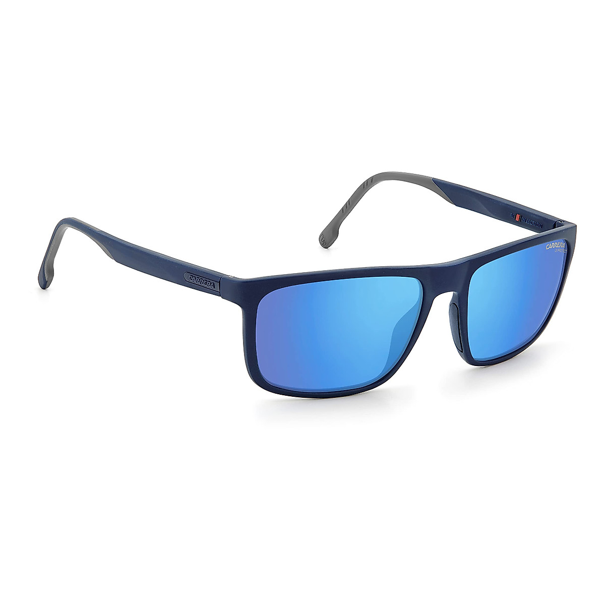 Carrera Men's 8047/S Rectangular Sunglasses, Blue, 58mm, 18mm
