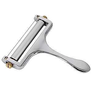 Metal Cheese Slicer Adjustable Thickness Wire Cheese Cutter for Semi-Hard Cheeses, Heavy Duty Wire Cheese Slicers (Silver)
