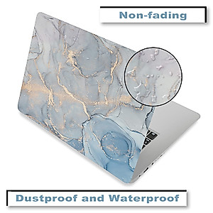 ArtSo Laptop Skin Sticker Decal, 12" 13" 13.3" 14" 15" 15.4" 15.6 inch Laptop Universal Netbook PC Notebook Vinyl Reusable Skin Sticker Cover Art Case Protector Personalized,Blue Grey Marble