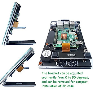 ElecLab 7 Inch 800x480 DSI Touchscreen Monitor Capacitive LCD Display RS232/RS485 Speaker Bracket for RPI 4B 3B+ 3B 3A+ 2B B+