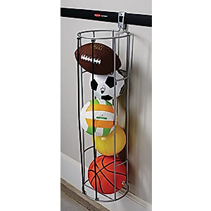 Rubbermaid FastTrack Alloy Steel Garage Storage Vertical Ball Rack, Garage Organization, Stackable Ball Cage for Garage Organizer,Silver