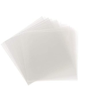 Samsill 50 Pack 12" x 12" .007" Clear Craft Plastic Sheets Compatible with Cricut, Stencils, Cards, Journals, Crafts, 3D Embellishments, Clear Craft Plastic,Acetate