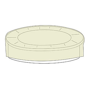 Two Dogs Designs 2D-FP60005 Home and Garden Fire Pit Cover with Level 4 UV Protection, 60-Inch, Khaki