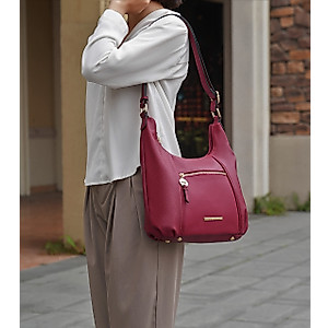 MKF Collection Shoulder Bag for Women – PU Leather Hobo Handbag – Designer Side Messenger Purse, Shoulder Crossover