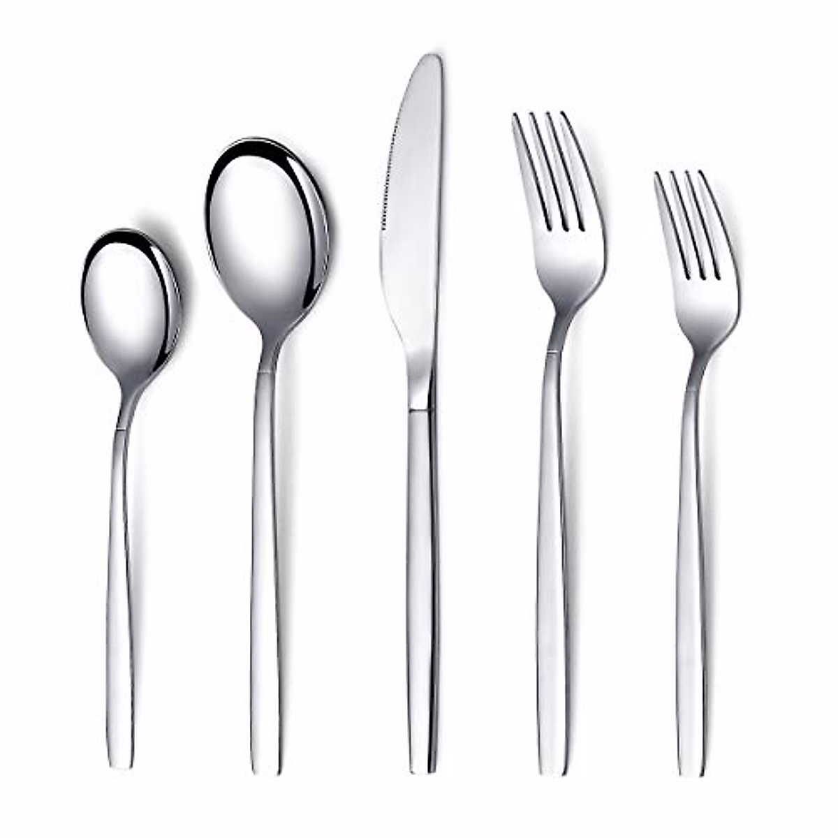 Berglander Flatware Set 40 Pieces, Stainless Steel Flatware Set, Silverware Set Service For 8