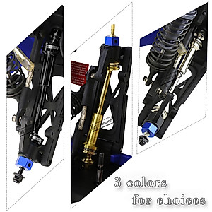 Rcarmumb CVD Upgrades Part for 1/10 Rustler VXL 4X4,Stampede VXL 4X4,Slash VXL 4X4 Platinum Ultimate,Hoss VXL 4X4 4WD RC, Alloy Front Rear Stainless Steel #45 Axle with Red Hex,Gold