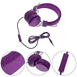 OSALADI 3. 5mm Earphone Over-Ear Headphones 's Headphones Fashion Headset Over- Ear Headphone Wired Game Earphone Simple Gaming Headphone Wired PC Headset Wired Headphones