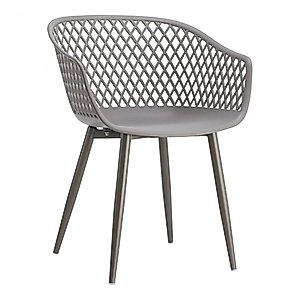 Moe's Home Collection Piazza Outdoor Chair Grey-Set of Two