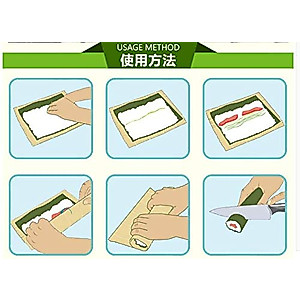 JapanBargain 3675, Sushi Roller Sushi Making Kit Sushi Mat Bamboo Sushi Rolling Mat with Rice Paddle Scoop Set
