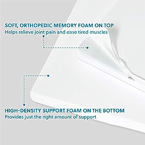 Bedsure Orthopedic Dog Bed for Extra Large Dogs - XL Memory Foam Dog Beds, 2-Layer Thick Pet Bed with Removable Washable Cover and Waterproof Lining (44x32x4 Inches), Grey