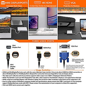 HyperDrive Ultimate 11-in-1 USB C Hub - Type-C Adapter for MacBook Pro/PC, USB-C Devices, HyperDrive USB C Hub w/PD Charging, 5Gbps Data, 4K HDMI, 3xUSB 3.1, VGA, Ethernet Docking Station