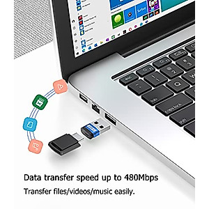 TargetGo USB Type C to USB A Male Adapter, 4-Pack, Blue