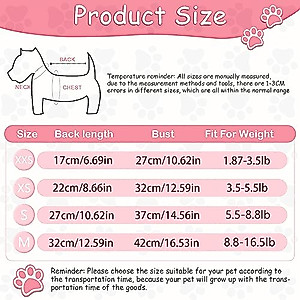 Winter Dog Dress, Cute Warm Fleece Dog Hooded Sweater, for Small Dogs Girl, Pink Plaid Puppy Dresses Clothes for Chihuahua Yorkie,Cat Apparel (Pink, X-Small)