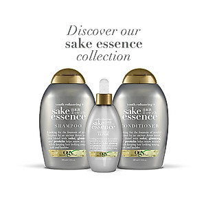 OGX Youth Enhancing + Sake Shampoo, 13 Ounce Bottle Sulfate-Free Surfactant Shampoo