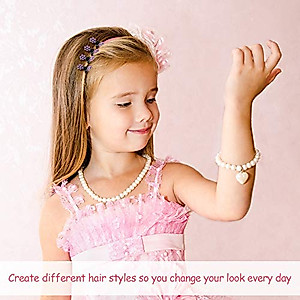Syhood 96 Pieces Mini Hair Claw Clips, Rhinestone Mini Flower Hair Clips, Metal Clamps, Mix Colored Flower Accessories for Women Girls
