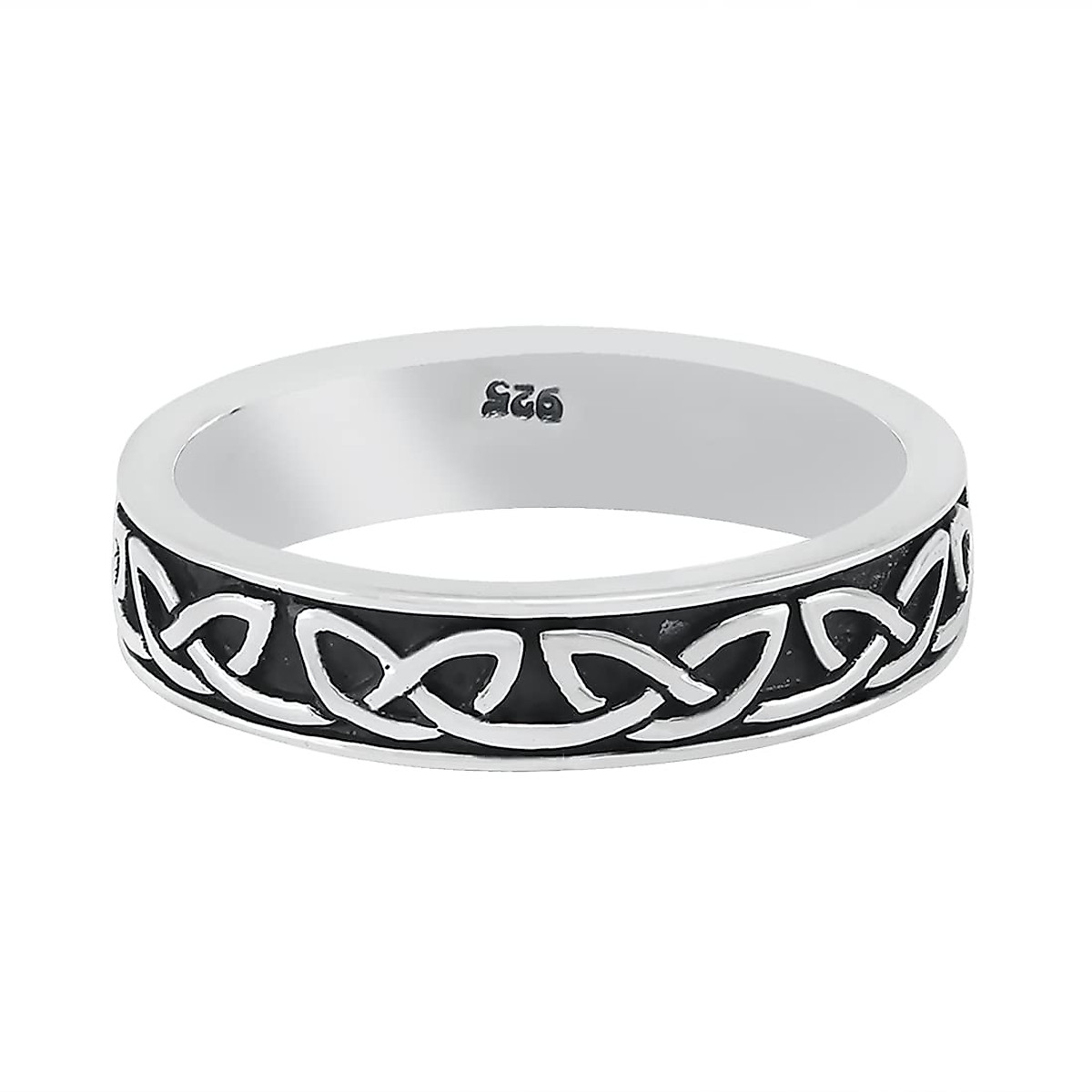 Silver Ring for Women, Celtic Knot Design Ring, Sterling Silver Ring Women, Ring Size 10 Women Sterling Silver