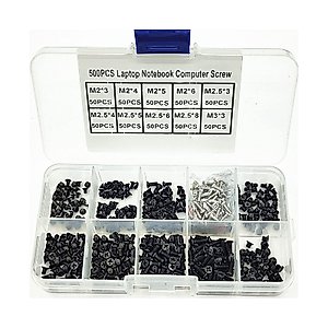 MUMUJJ PC Flat Head Phillips Screw Bolt Assortments, Electronic Repair Countersunk Round Head Screws for Laptop Notebook Computer Replacement Screws Kit