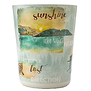 SKL Home Waterfront Wastebasket, Multicolored