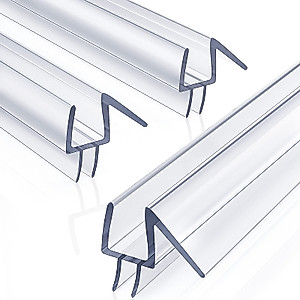 3-Pack 3/8" x 39" Shower Door Bottom Seal - Shower Door Sweep - Frameless Glass Seal Strip - Stop Shower Leaks and Create a Water Barrier, 10MM