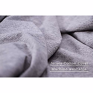 INSEN Pregnancy Body Pillow Cover, Full Body Pillow Cover for Pregnant Women, Grey Jersey, L-Shaped