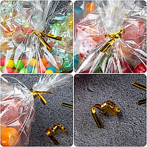 Labeol Cellophane Bags 300Pcs 5X7 Treat Bags with Ties Goodie Bags Clear Plastic Bags for Packaging Favor Gift Cookie Candy Bakery