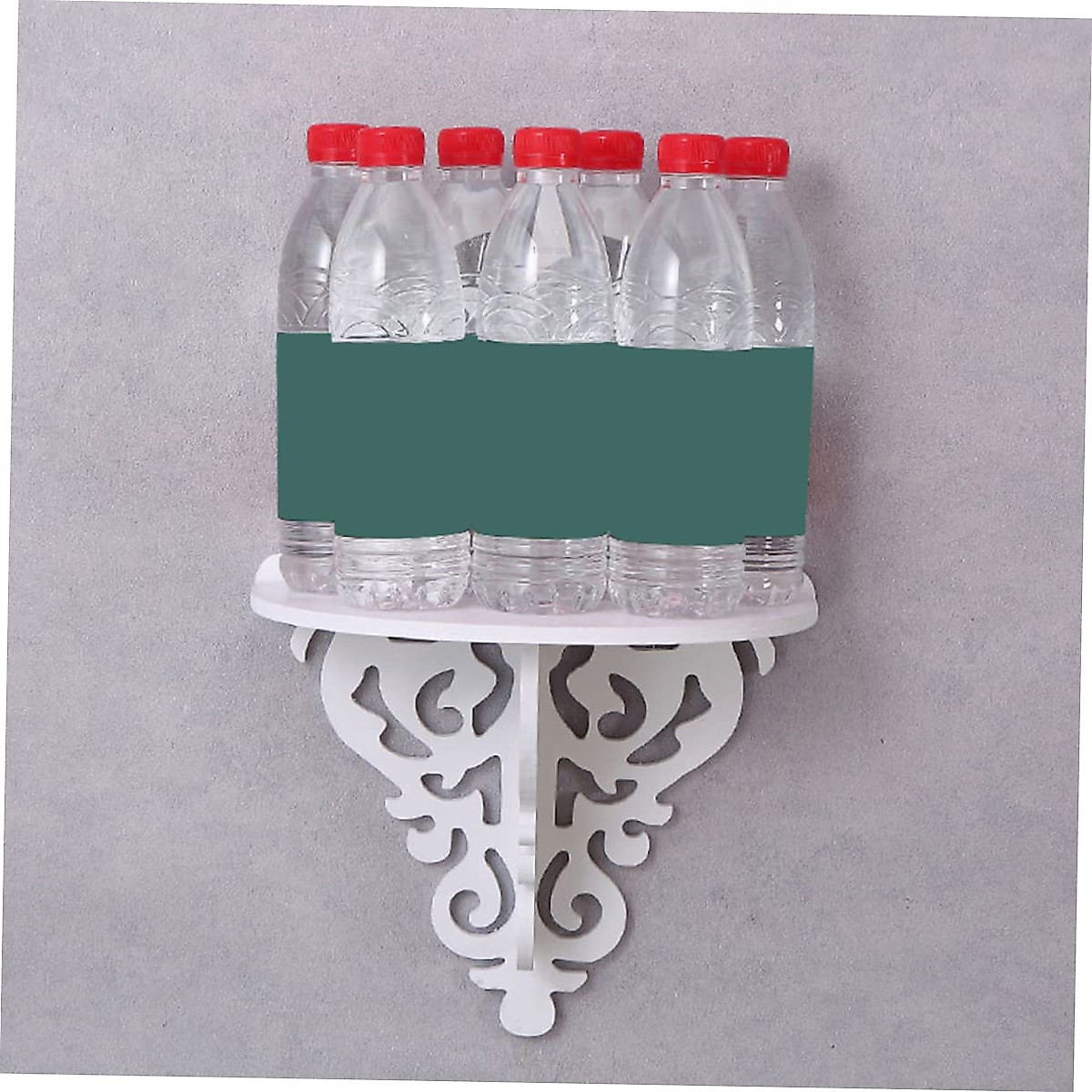 Garneck 2pcs Wall Shelf Perfume Shelf for Wall Shelves Hanging Flower Pot Rack Seasoning Shelf Hanging Shelf Book Shelf Decor Living Room Display Shelf Multifunction PVC Bookshelf