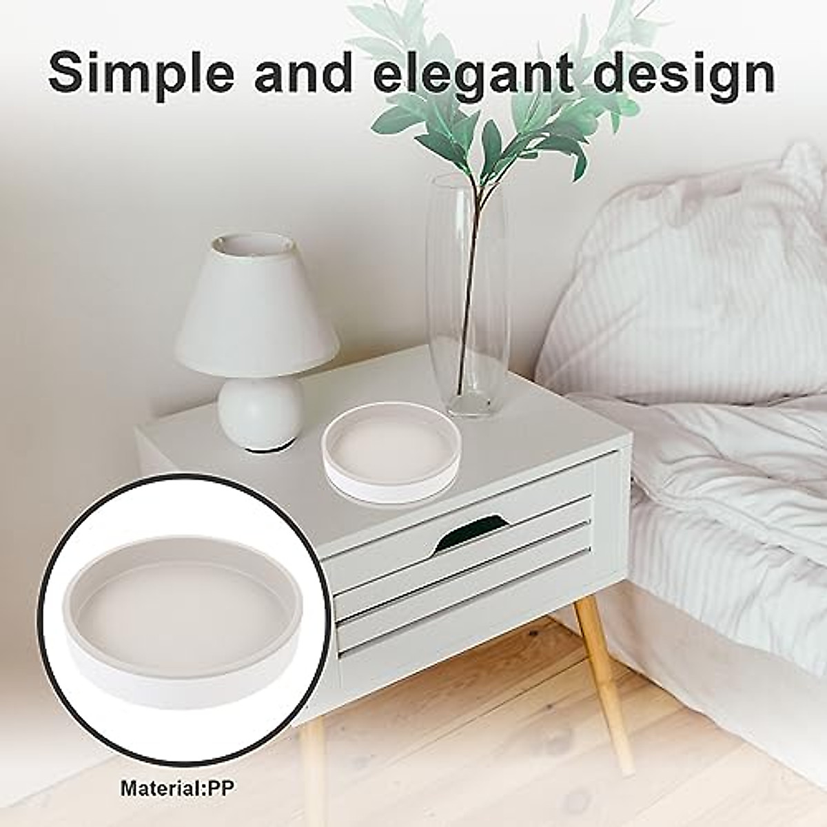 Cabilock Bathroom Storage Tray Rotating Condiment Rack Kitchen Seasoning Holder Skin Care Product Holder Round Spice Jar Organizer Tray Makeup Organizer pp Refrigerator to Rotate Turntable