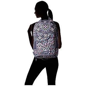 Vera Bradley Women's Recycled Lighten Up Reactive Journey Backpack, Bonbon Medallion, One Size