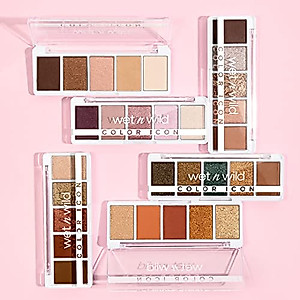 wet n wild Color Icon Eyeshadow Makeup 5 Pan Palette, Go Commando, Matte, Shimmer, Metallic, Long Wearing, Rich Buttery Pigment, Cruelty Free