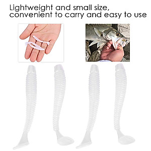 50PCS Fishing Lures, Fishing Soft Lures Artificial Fishing Lure Kits Soft Plastic Fishing Lures for Saltwater and Freshwater with Tackle Box(White)