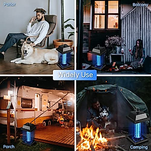 WVV Bug Zapper, 4200V Electric Mosquito Zappers Killer ,Electronic Light Bulb Lamp for Outdoor and Indoor (Metal A)