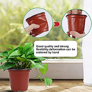 Augshy 250-Pack 4 Inch Plant Nursery Pots Seed Starting Pots Containers with 300 Labels for Indoor Outdoor Usage