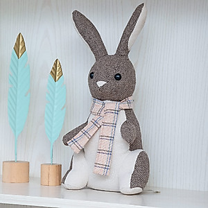 Marwood Cute Door Stopper Decorative Door Stops for Home and Office, Rabbit Weighted Interior Doorstop Fabric Stuffed Animal Door Stopper Floor Decorative