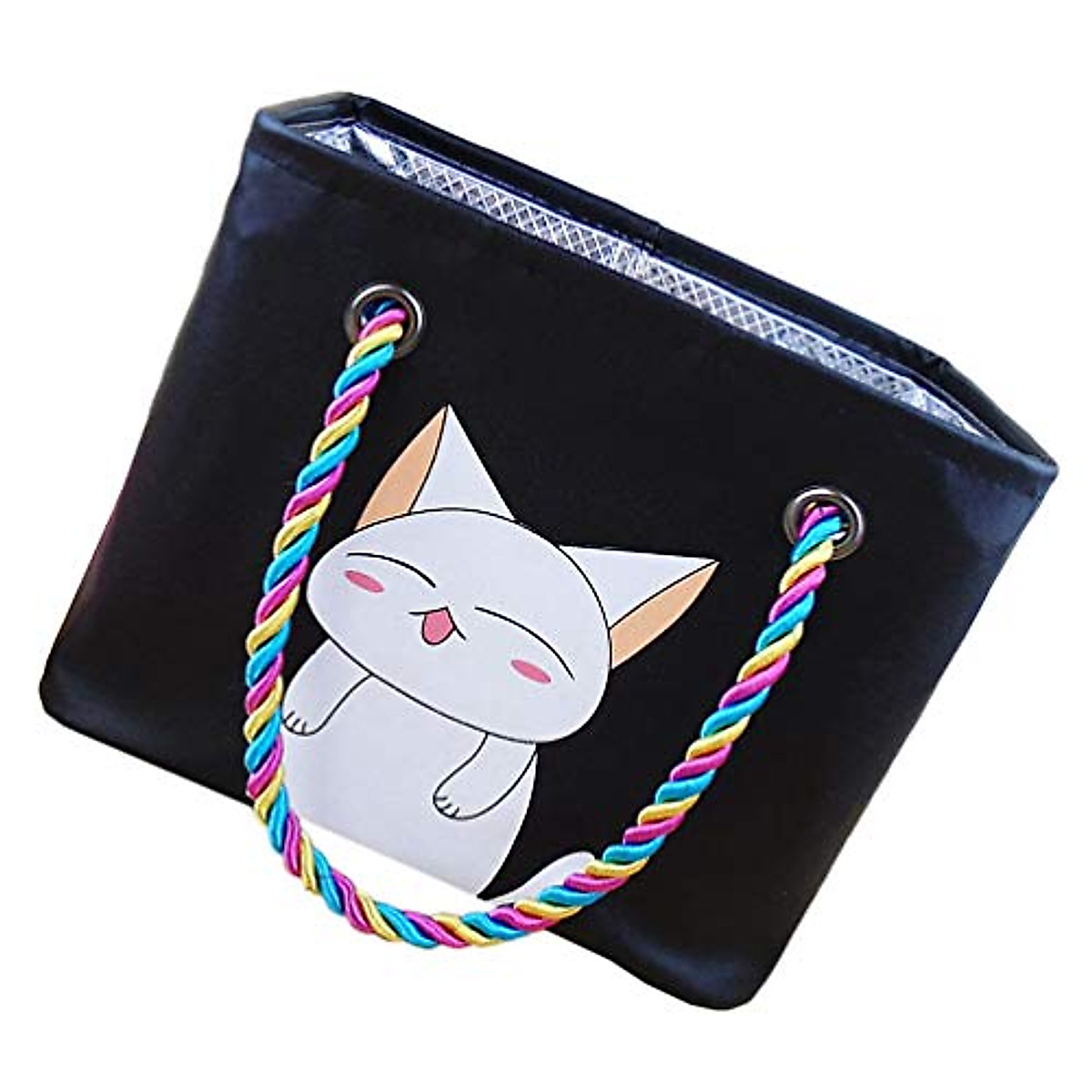 Cabilock Shower Caddy Bag Portable Bath Tote Toiletries Holder for Bathroom College Dorm Camp Gym Camping Black