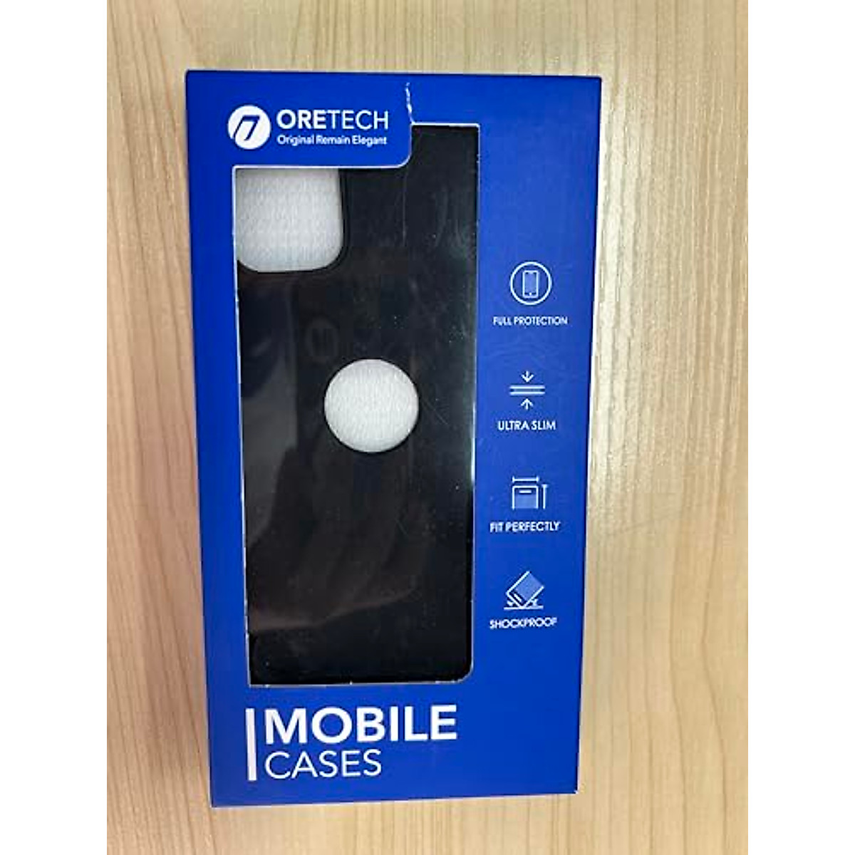 iPhone 12 Mini Case, ORETech Heavy Duty Shockproof Cover with 2 Tempered Glass Screen Protectors - 5.4" Black