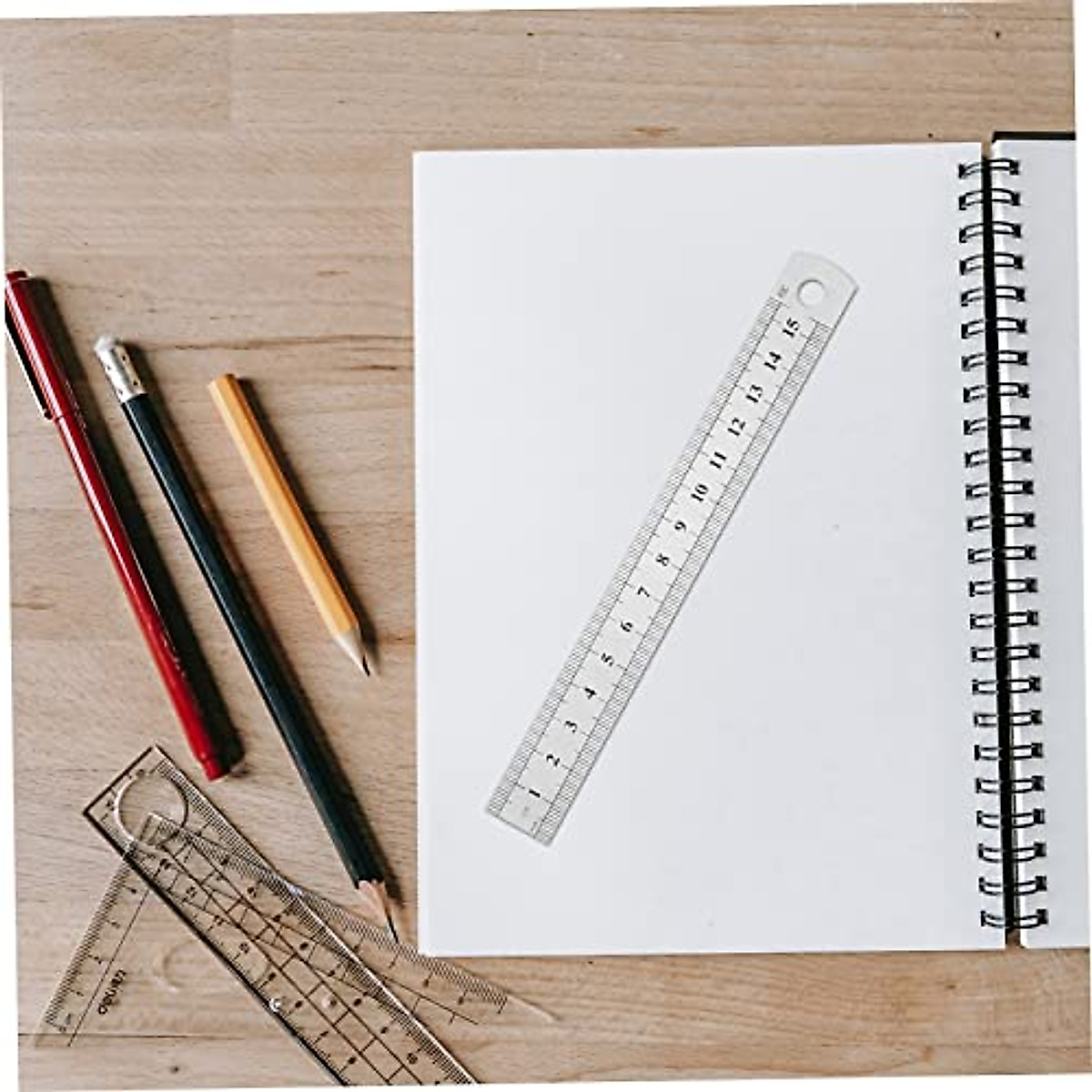 MAGICLULU 3pcs Steel Ruler 30cm Ruler Sewing Straight Ruler Clear Ruler Small Ruler Stainless Steel Scale Ruler Student Machinist Ruler Portable Rulers Measuring Ruler Office Double Sided
