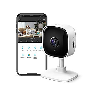 TP-Link Tapo 1080P Indoor Security Camera for Baby Monitor, Dog Camera w/ Motion Detection, 2-Way Audio Siren, Night Vision, Cloud & SD Card Storage, Works w/ Alexa & Google Home (Tapo C100)