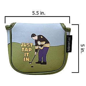Balanced Co. Funny Golf Putter Headcover (Just Tap It in/Mallet)