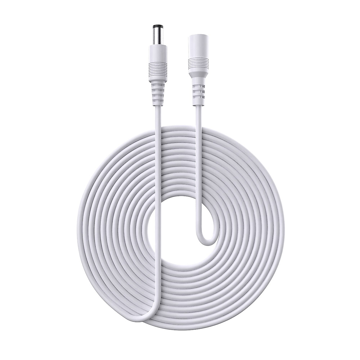 ZOSI 12V DC Power Extension Cable 12ft 2.1mm x 5.5mm 12V DC Plug Power Adapter Cord for Security Camera,Wireless IP Network Camera,CCTV DVR NVR Recorder, LED Strip,Car and More(White)