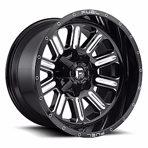 FUEL Hardline NBL-Gloss BLK MIL Wheel with Painted (17 x 9. inches /5 x 139 mm, 1 mm Offset)