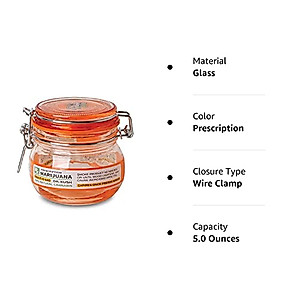 KEEP YOUR HERBS FRESH!!!!-- SUPER HEAVY DUTY 5 Oz Glass Stash Jar with Air Tight Seal - Small (Prescription)