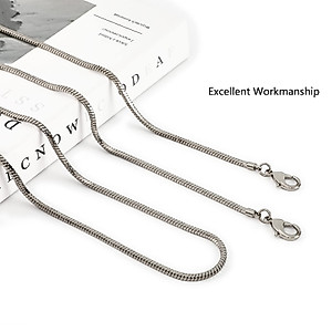 Small Square Copper Purse Shoulder Cross Body Handbag Bag Chains Strap Replacement(Silver, 47'')